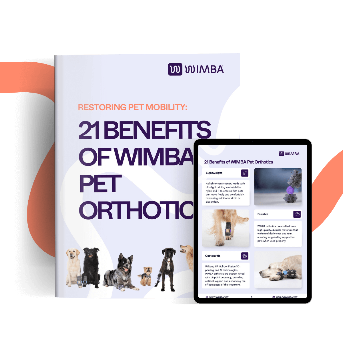 Benefits Sheet | 21 Benefits of WIMBA Pet Orthotics